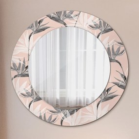 Kulaté dekorativní zrcadlo Ptačí ráj fi 50 cm