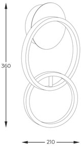 Zuma Line 20002W-GD - LED Nástěnné svítidlo RANDO LED/18W/230V 3000/4000/6000K