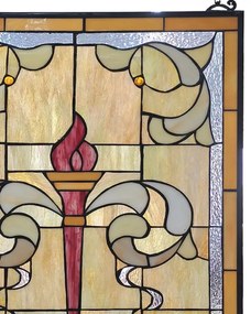 Vitrážový panel Tiffany Flambeau – 50x1x78 cm