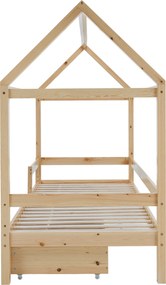 Montessori postel, 90x200, přírodní, masiv, NOEMA