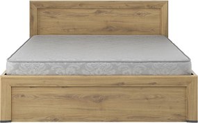 Postel 140x200 s roštem, úložným prostorem Sapori dub navarra