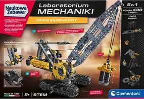 Vědecká zábava – Laboratoř mechaniky: Pásový jeřáb – polský jazyk – Clementoni 50402