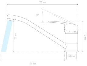 ALVEUS 1130435 - Dřezová baterie NINA 13,5 cm granit/béžová
