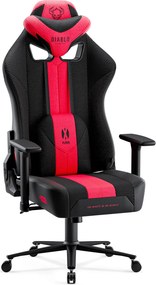Látková herní židle Normal Size, karmínový-antracitový: Diablo X-Player 2.0