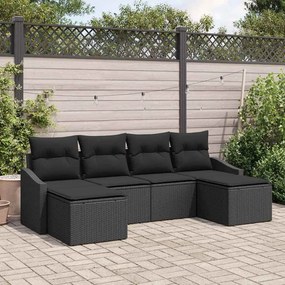 Set pohovek 6 ks Černá polyratan 3346833