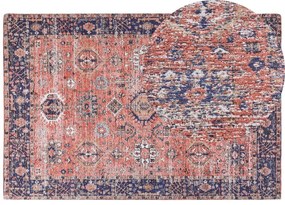 Bavlněný koberec 200 x 300 cm červený/modrý KURIN Beliani