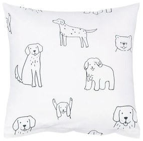 SCANquilt povlak KLASIK dog bíločerná 40 x 40 cm