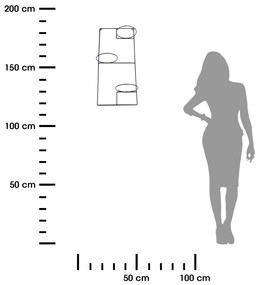 Tři závěsné stojany na květiny Porko černé