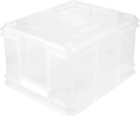 Keeeper Úložný box pro domácnost i dílnu, BRUNO XXL, 54L, 52 x 43 x 28 cm, transparentní