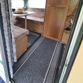 Condor Carpets, Běhoun na míru Promenade 8727 antra, šíře 67 cm, šedá, chodba / předsíň