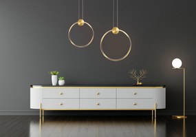 Toolight Toolight, LED stropní svítidlo 40cm 17W 4000K APP1397-CP, zlatá matná, OSW-00955