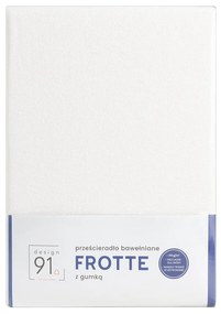 ELASTICKÉ FROTÉ PROSTĚRADLO S GUMOU 200X220 CM, VÝŠKA 20 CM KRÉMOVÁ