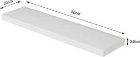 Nástěnná police Houseland Weda 80 cm bílá