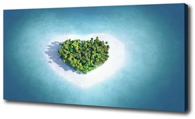 Wallmuralia Foto obraz na plátně Ostrov tvar srdce 100x50