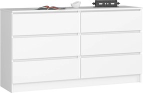 Komoda K140 6SZ bílá
