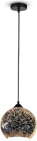LED Solution Skleněný stříbrný lustr pro žárovku E27 Ø200mm 40121