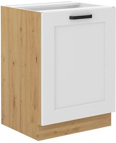 Kuchyňská skříňka LUNA 60 D 1F BB korpus: dub artisan, barva dvířek: bílá