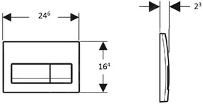 Geberit Delta 50, splachovací tlačítko, černá, 115.119.DW.1