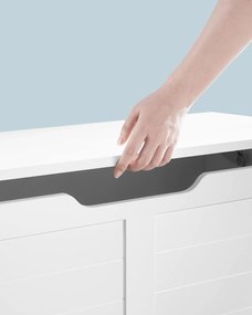 Truhla s úložným prostorem a lavicí Vasagle Minimal 80 cm bílá