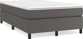 Rám postele s boxspringem šedý 120 x 200 cm umělá kůže 3121039