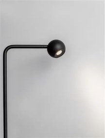LED černá stojací lampa Sfera
