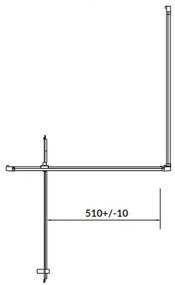 CERSANIT sada B152: sprchový kout ARTECO 80x80x190 cm, průhledný, chrom + slim sprchová vanička TAKO, S601-115