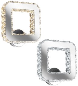 Toolight - LED křišťálové nástěnné svítidlo 10W, teplé světlo, APP415-W, chromová, OSW-65013