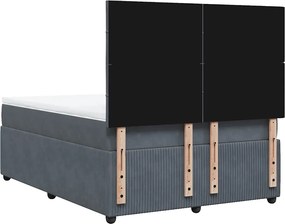 Box spring postel s matrací tmavě šedá 160x200 cm samet 3292383