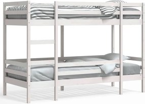Patrová postel bílá 75 x 190 cm masivní borové dřevo 3284225
