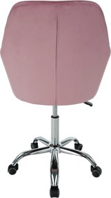 Kancelářské křeslo, růžová Velvet látka / chrom, KLIAN