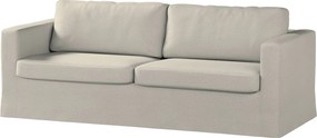 Potah na pohovku IKEA Karlstad 3-místná, nerozkládací, dlouhý barva béžová látka pletený vzor