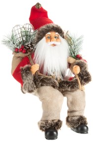 VÁNOČNÍ FIGURKA SANTA 40 CM ČERVENÁ