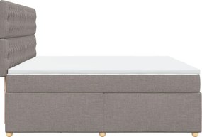 Box spring postel s matrací taupe 200x200 cm textil 3293698