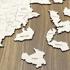 DUBLEZ | Dřevěné PUZZLE - Mapa okresů Slovenska