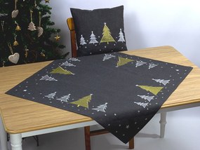 Vánoční vyšívaný ubrus Bílé Vánoce TiaHome - 40x160cm