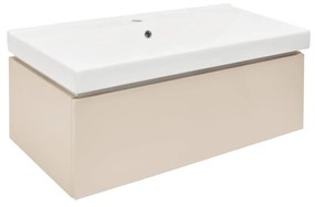 Koupelnová skříňka s umyvadlem SAT Feel 100x30x46 cm pískově béžová mat SATFEEL100BEU1