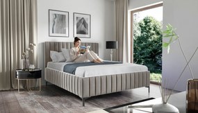 Eka Čalouněná postel INTIMA+ 120x200 cm Barva látky Trinity: Černá (Trinity 2316), Úložný prostor: Bez úložného prostoru, Barva nožek postele: Černá