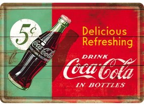 Postershop Plechová pohlednice - Coca-Cola (dvoubarevná)