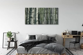 akrylový obraz březového lesa 140x70 cm