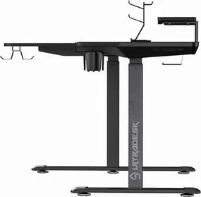 ULTRADESK WINGER černá / Herní elektrický nastavitelný stůl / 155 x 60
