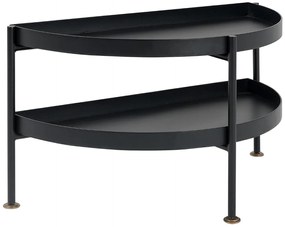 OnaDnes -20% Nordic Design Černý kovový odkládací stolek Nollan Half 80 x 20 cm