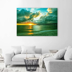 Gario Obraz na plátně Molo a západ slunce Rozměry: 60 x 40 cm