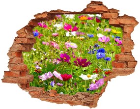Wallmuralia Samolepící nálepka fototapeta Polní květiny 90x70 cm