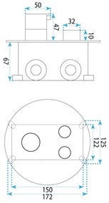 Rea Lungo Diamond, podomítková sprchová souprava + BOX, zlatá lesklá, REA-P6965