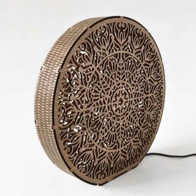 LED noční lampa Mandala – dřevěná dekorace domova| SENTOP LED0604