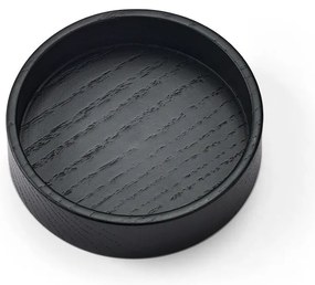 Černý dekorativní dřevěný úložný box ø 11x3 cm Circle S – LIND DNA