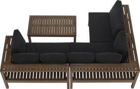 Zahradní set, akáciové dřevo, hnědá/tmavě šedá, PARAG