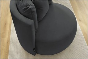 Tmavě šedé sametové křeslo Cesar – Bobochic Paris
