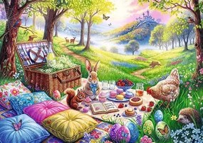 TREFL Puzzle Piknik na louce / 1000 dílků / 68,3 x 48 cm