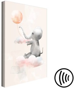 Obraz Veselý sloneček a mraky (1-dílný) svislý - kompozice pro děti
